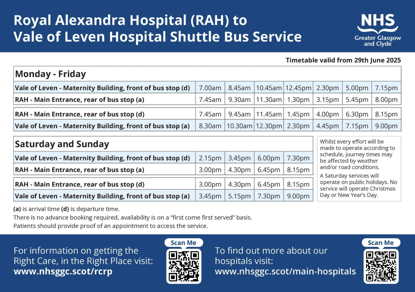New NHS Shuttle Bus to Launch Between Vale of Leven and Royal Alexandra ...